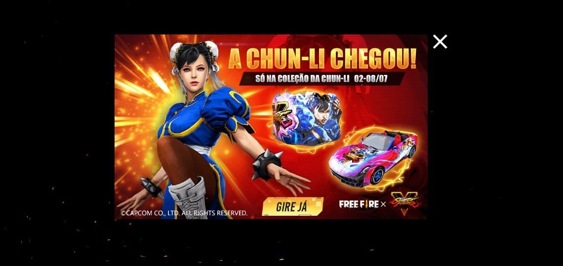 Free Fire: Saiba como conseguir Chun-Li, parede de gel e carro do ...