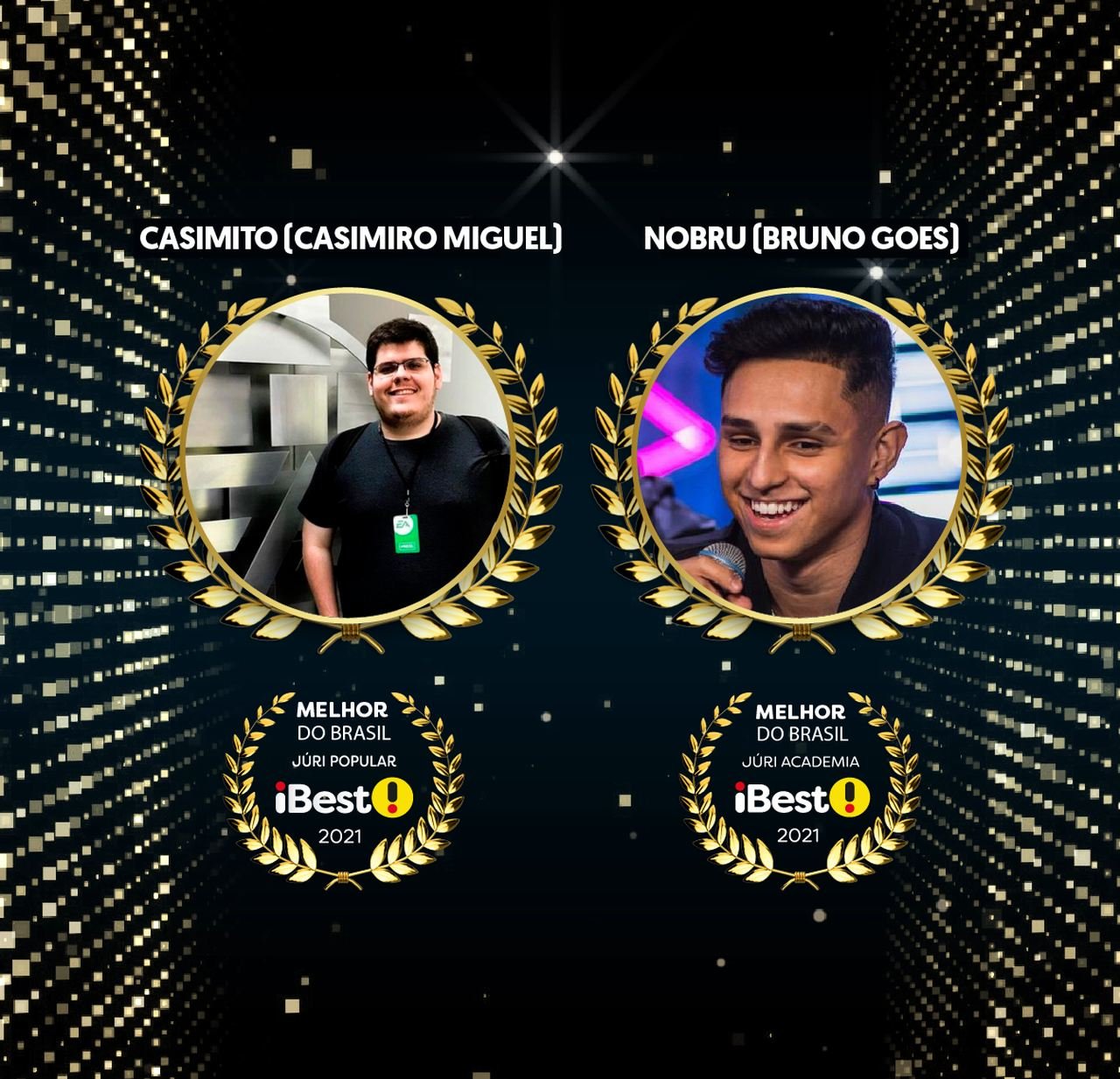 Casimiro e Nobru ganham prêmio iBest de "Twitcher do Ano"