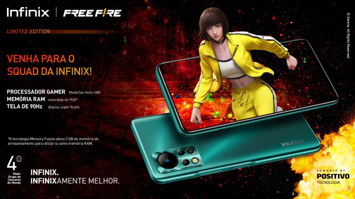 Smartphone temático de Free Fire é lançado no Brasil