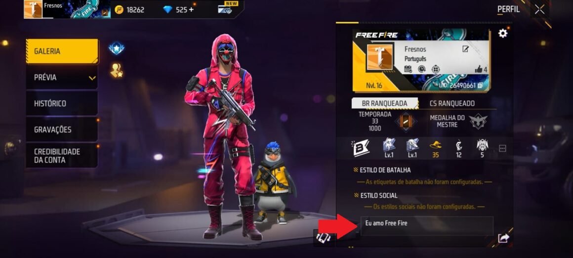 Frases para usar na bio do Free Fire