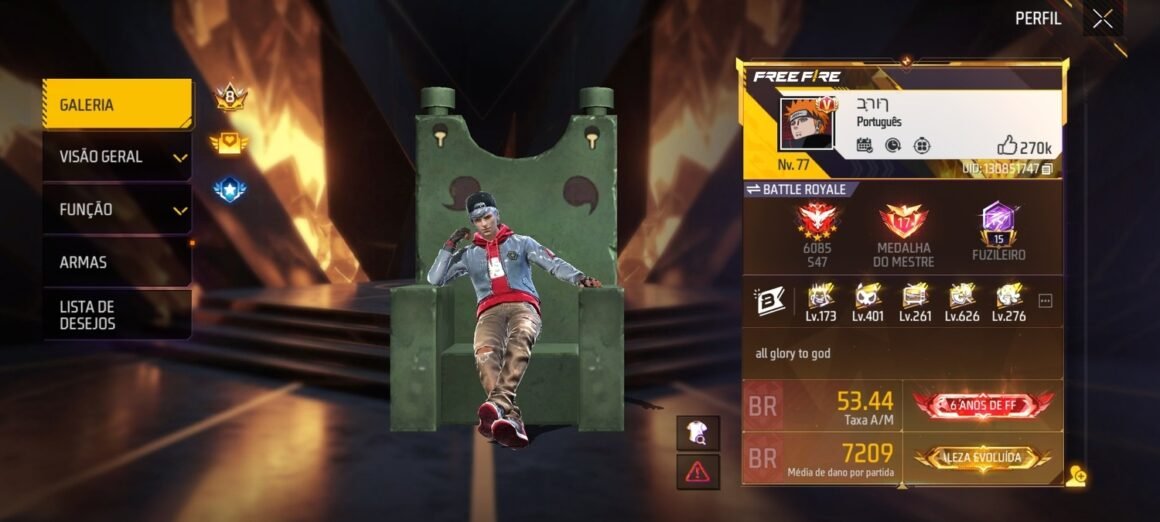 Bak: ID e sensibilidade no Free Fire, títulos e outras curiosidades