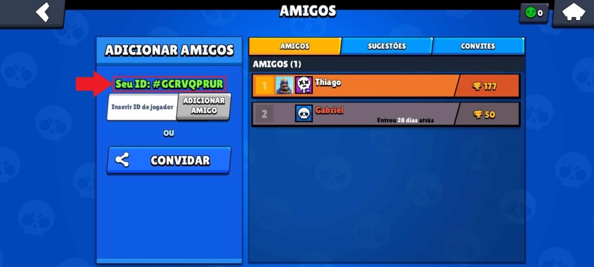 Como ver o ID em Brawl Stars