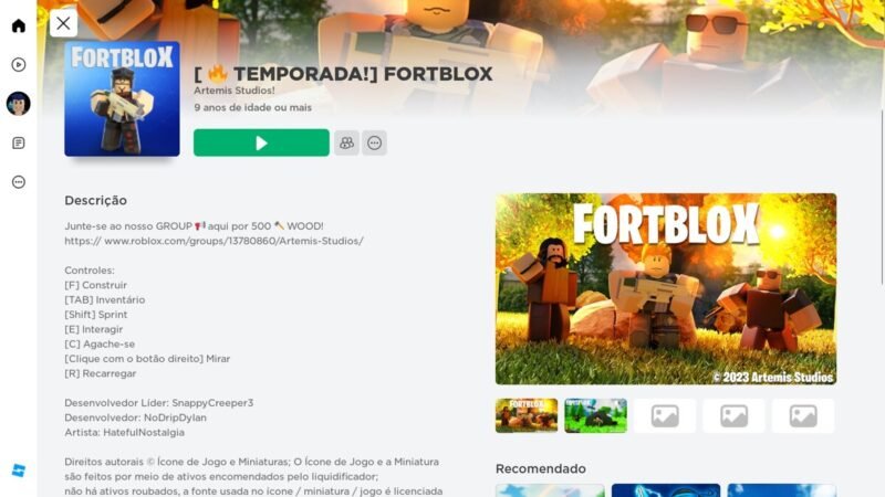 Códigos Fortblox (Março 2025)