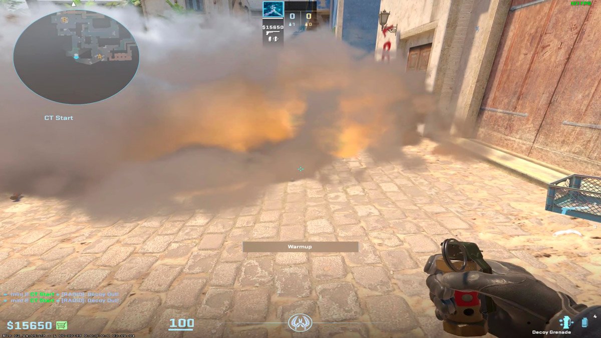 CS2: decoy ilumina e dispersa smoke em nova atualização