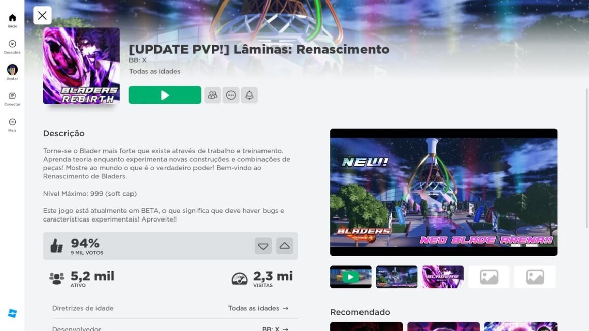 Códigos Lâminas: Renascimento (Bladers: Rebirth) [Agosto 2025]