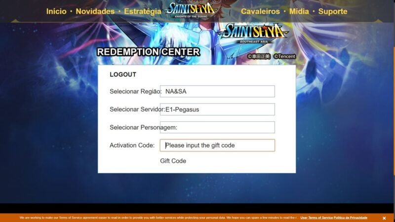 Códigos Saint Seiya Awakening (2025)