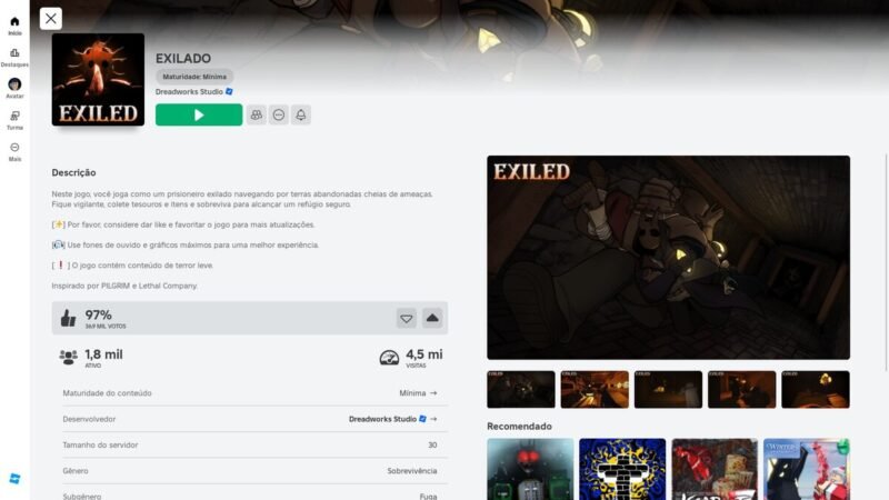 Códigos Exilado (Roblox) [Dezembro 2024]