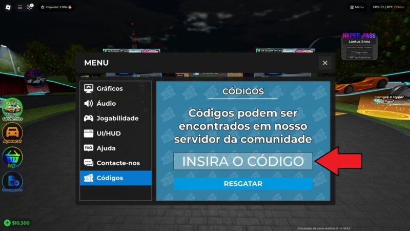 Códigos Condução Realística de Carros (Junho 2025)