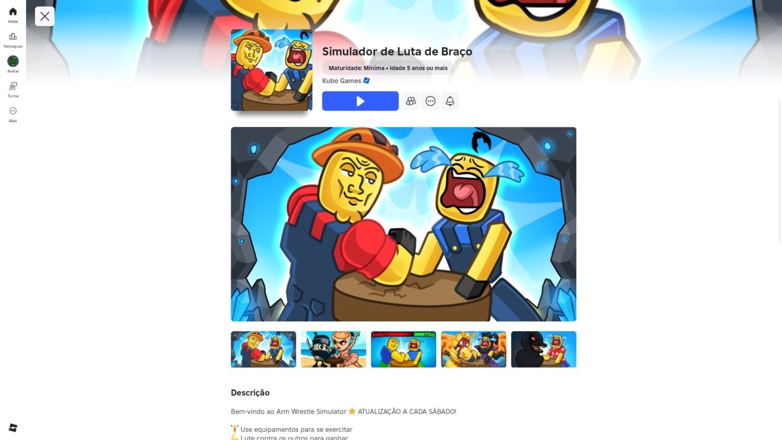 Códigos Simulador de Luta de Braço (Dezembro 2025)